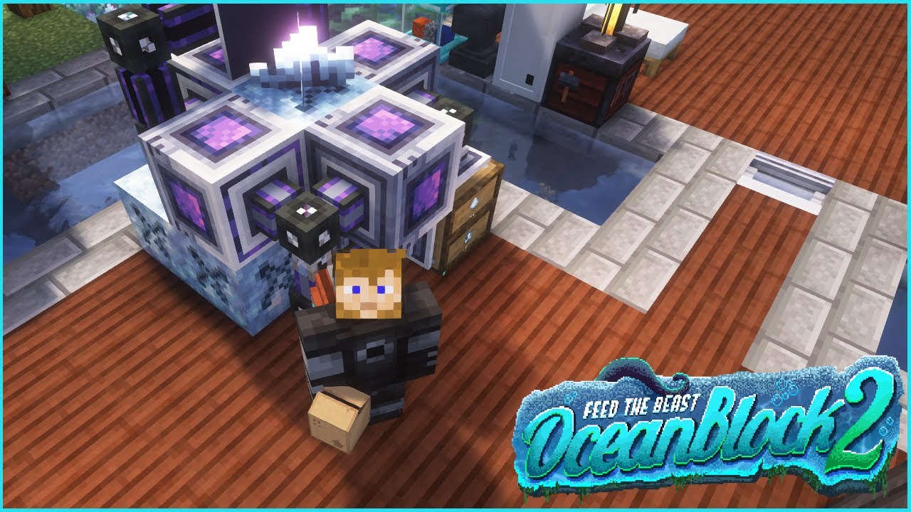 FTB OceanBlock 2 - Ep 08 - Farming/AE2 Underwater Orbs! - YouTube