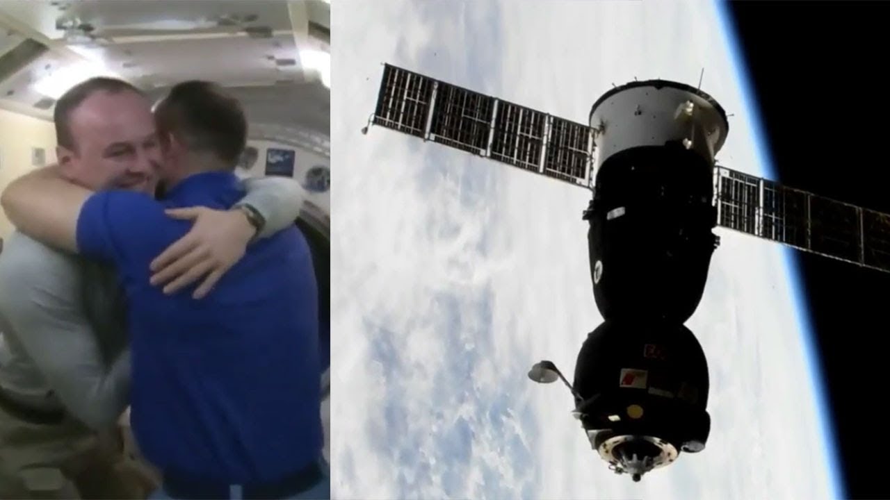 Soyuz MS-05 hatch closure, undocking & departure - YouTube