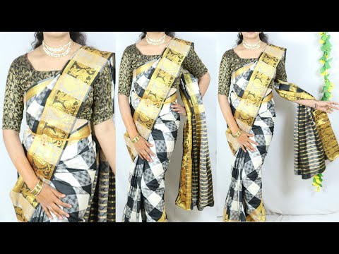 How to wear south indian saree draping | Saree draping for begineers | saree draping perfect pleats