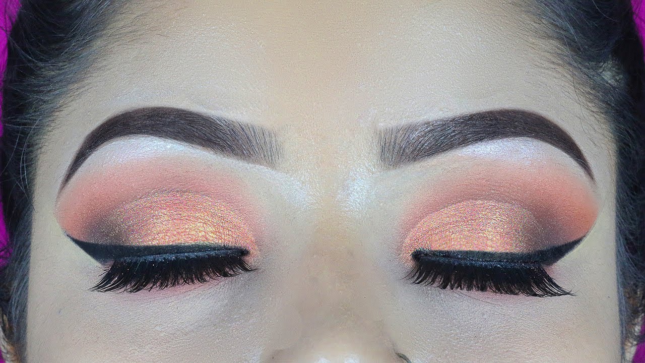 ORANGE CUT-CREASE MAKE-UP TUTORIAL 🍊 - YouTube