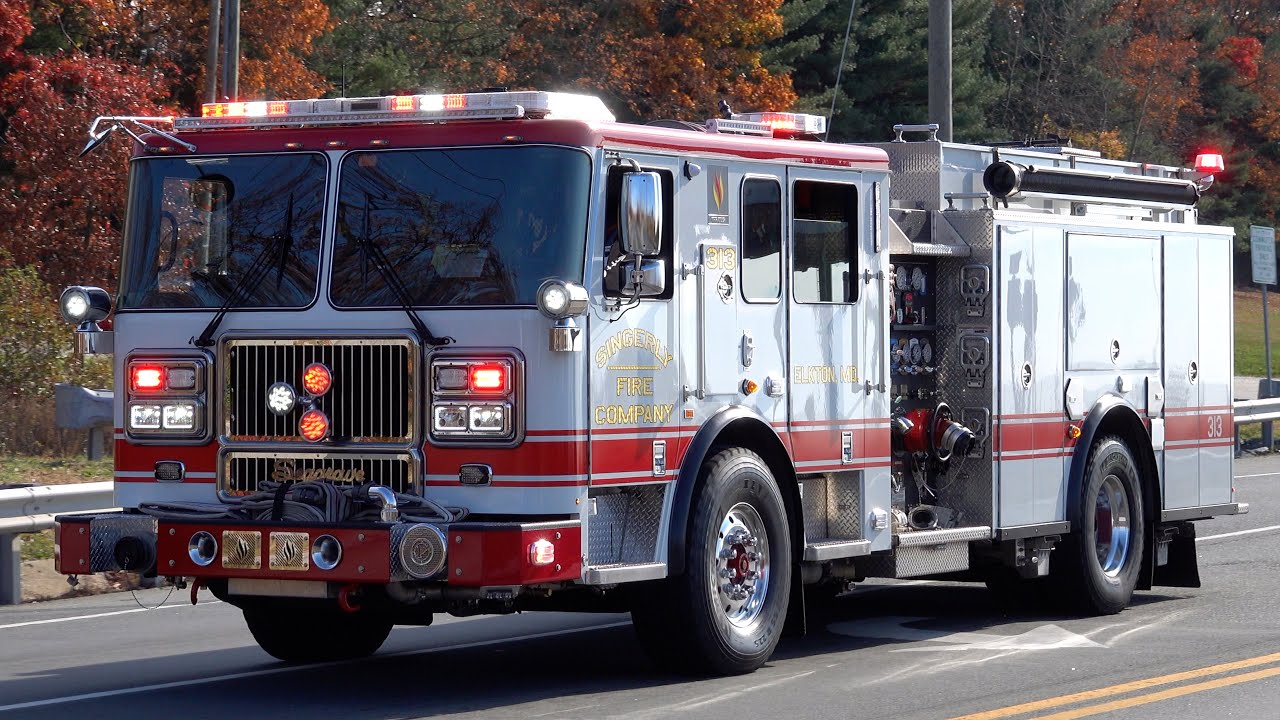 Singerly Fire Company Engine 13 Responding - YouTube