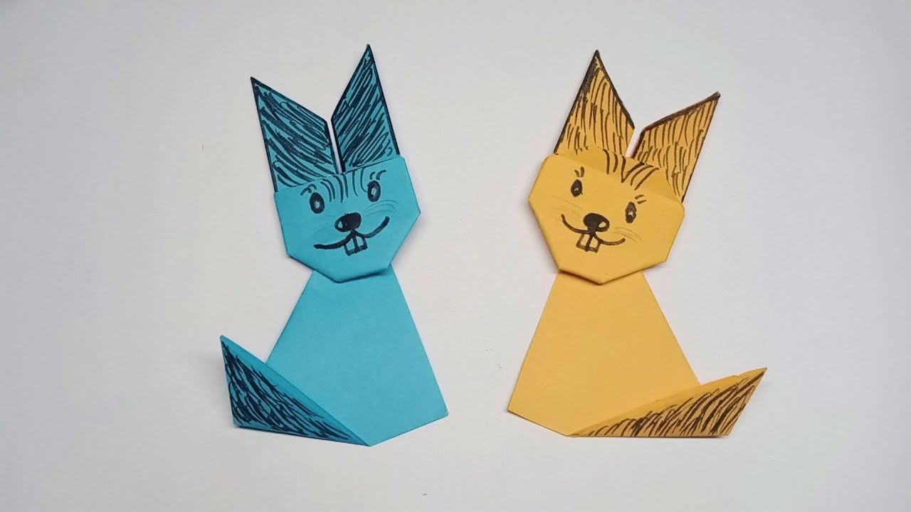 Cute origami rabbit | Easter Craft Ideas | Easy Origami Rabbit - YouTube
