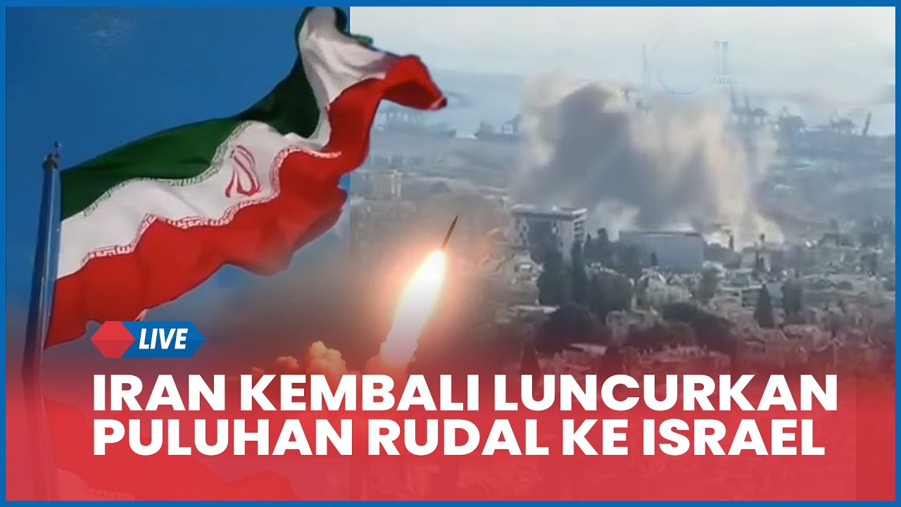 🔴 SALING BALAS! Iran Kembali Luncurkan Puluhan Rudal ke Israel, Ledakan ...