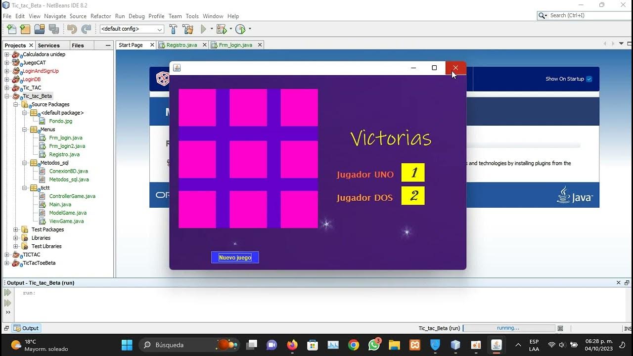Tic Tac Toe en Java Netbeans Semana 3 - YouTube