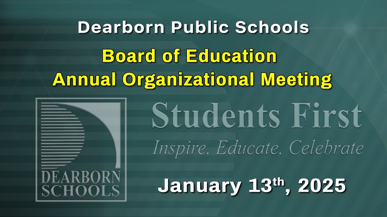 January 13, 2025, P 12 Board of Education Annual Organizational Meeting ...