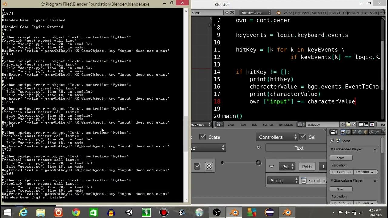 UPBGE - Getting & Typing Input From All Keys Python - YouTube