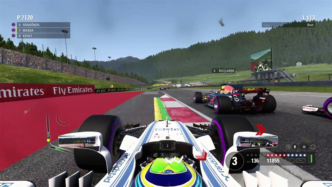 F1 2017 The Game - Williams Race @ Spielberg (V8 Sound) [ULTRA] - YouTube