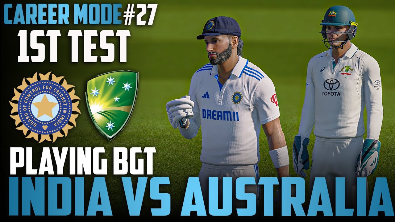 Scoring 100 Above😍 In 1st Test in BGT | My Career Mode Cricket 24 ...