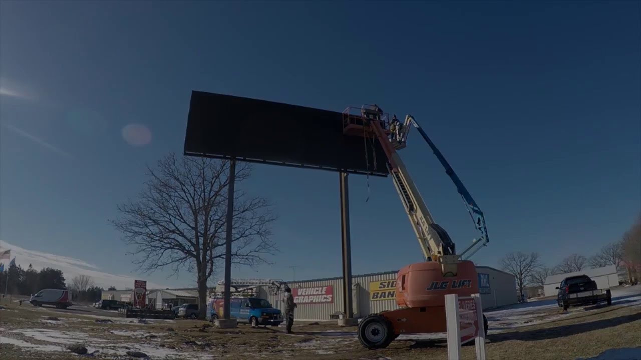 LED Billboard Install - YouTube