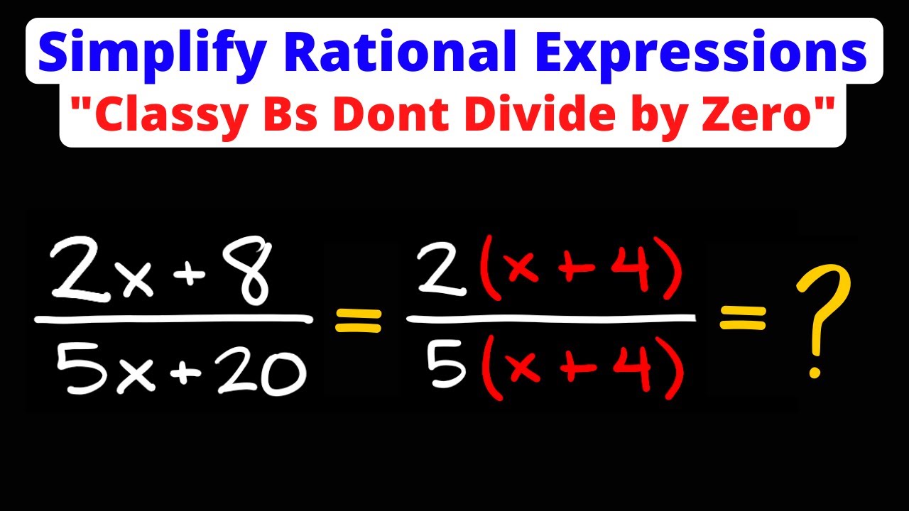 Simplify Rational Expressions - Intro | Step-By-Step Example - YouTube