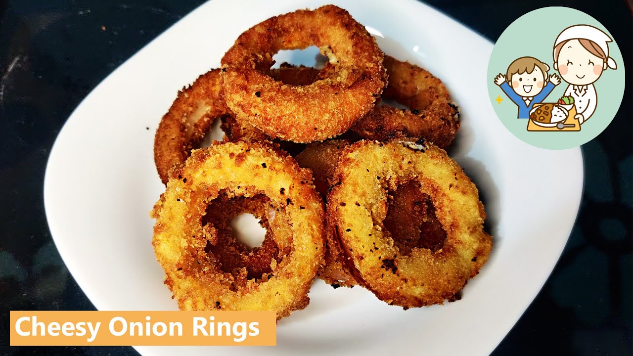 Cheesy Onion Rings - YouTube