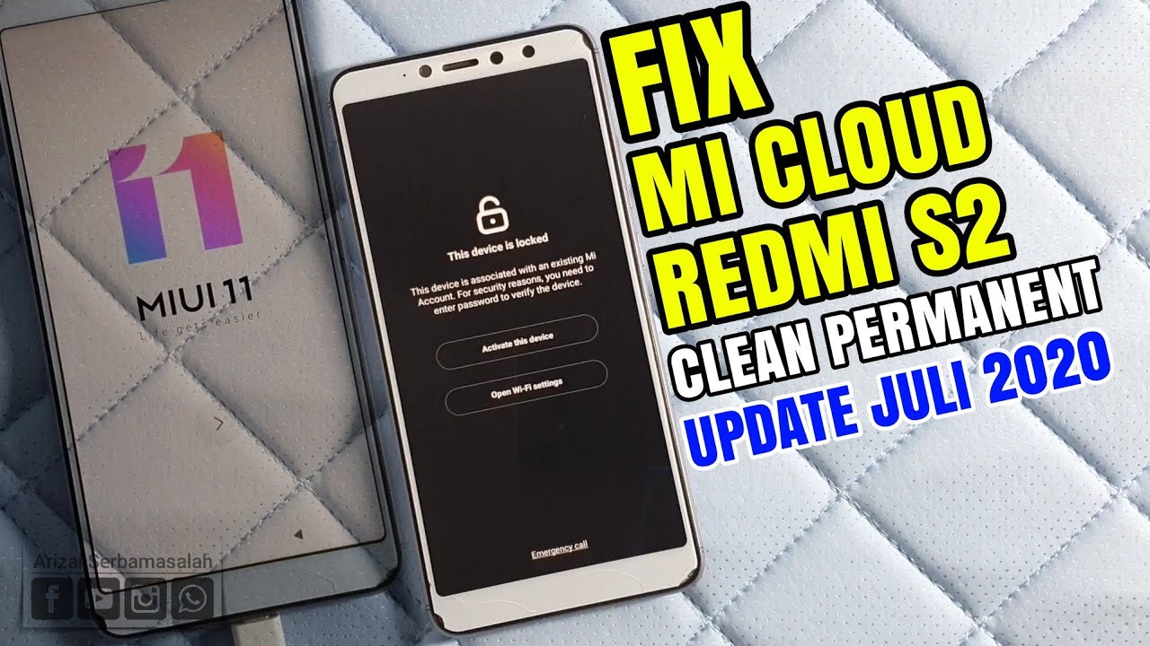 Unlock Micloud | Mi Akun Xiaomi Redmi S2 Ysl MIUI 11/12 Clean Permanent ...