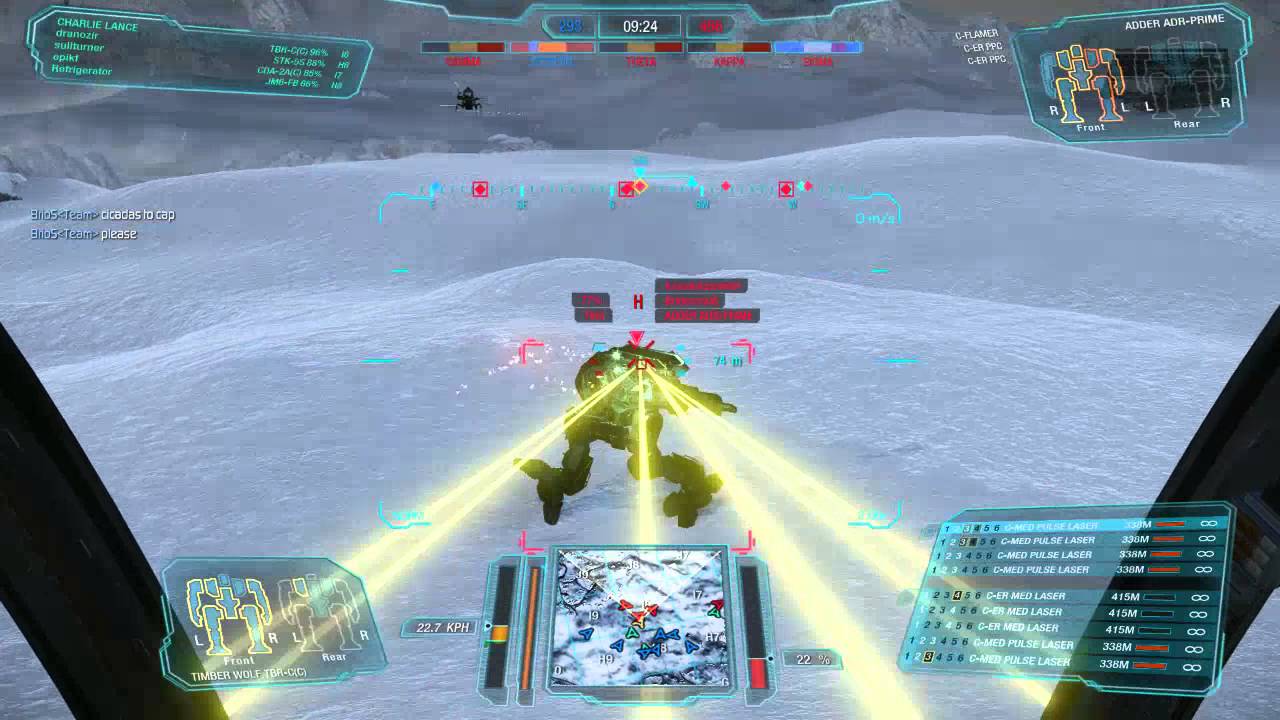 MechWarrior Online : Timberwolf C - (6xMPLas, 3xERMLas) - YouTube