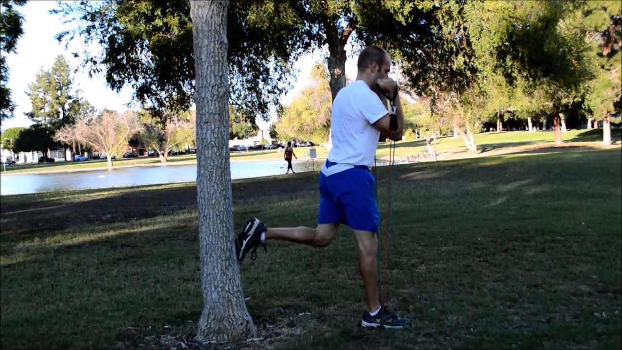 Resistance Band Bulgarian Split Squat - YouTube