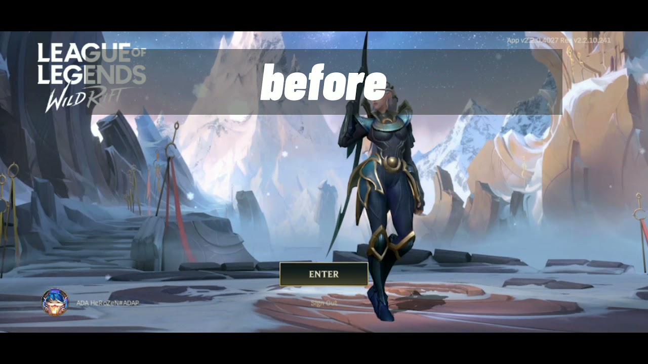 WILD RIFT CHANGE LOGIN SCREEN - YouTube