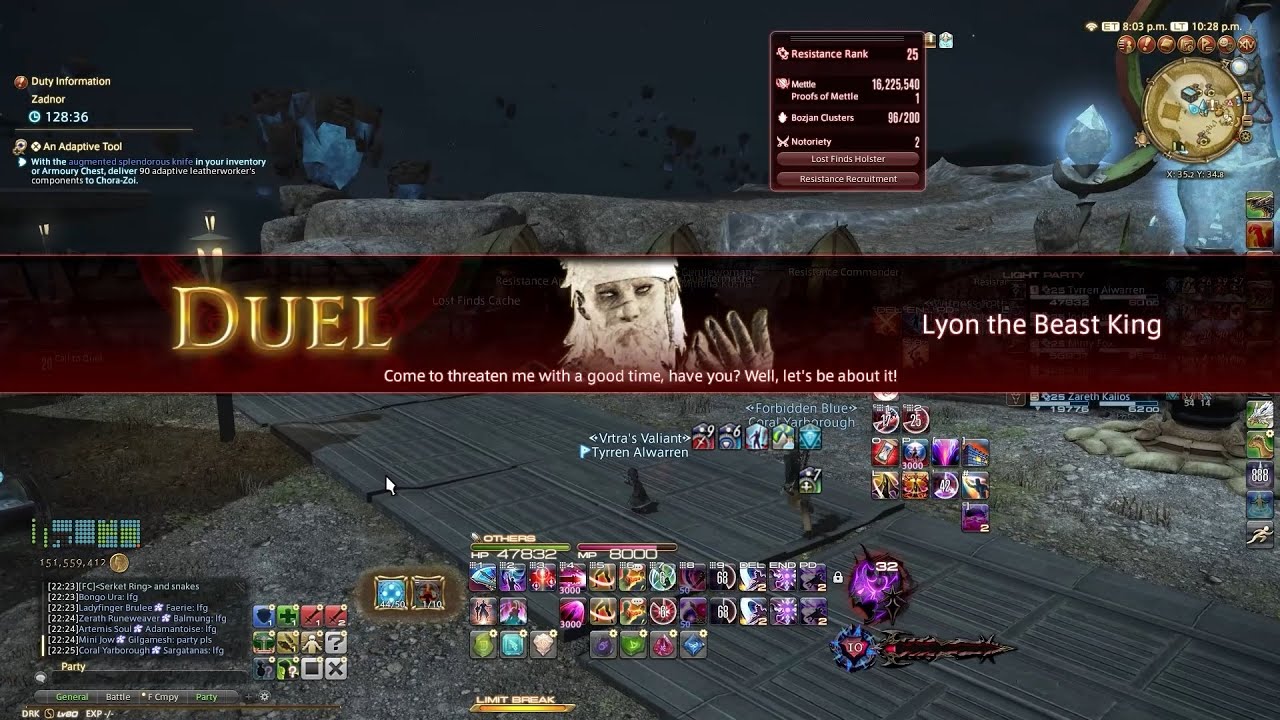 Final Fantasy XIV A Realm Reborn | Lyon Zadnor Duel - YouTube