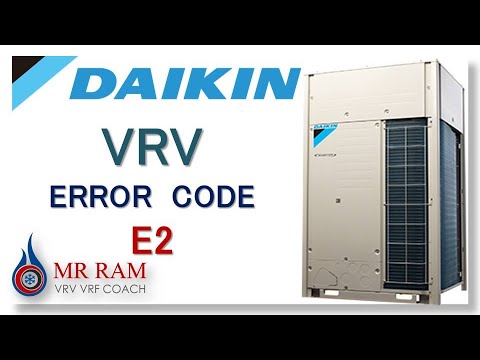 DAIKIN VRF ERROR CODE E2 (ENGLISH) - YouTube