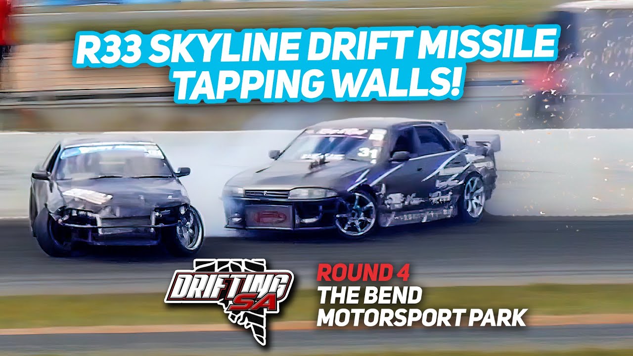 Drift Missile R33 Skyline Slapping Walls! - Drifting SA Round 4 - YouTube