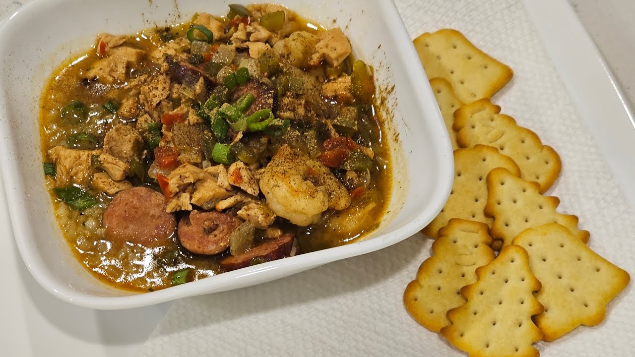 My "Christmas" gumbo! Let soup season begin! - YouTube