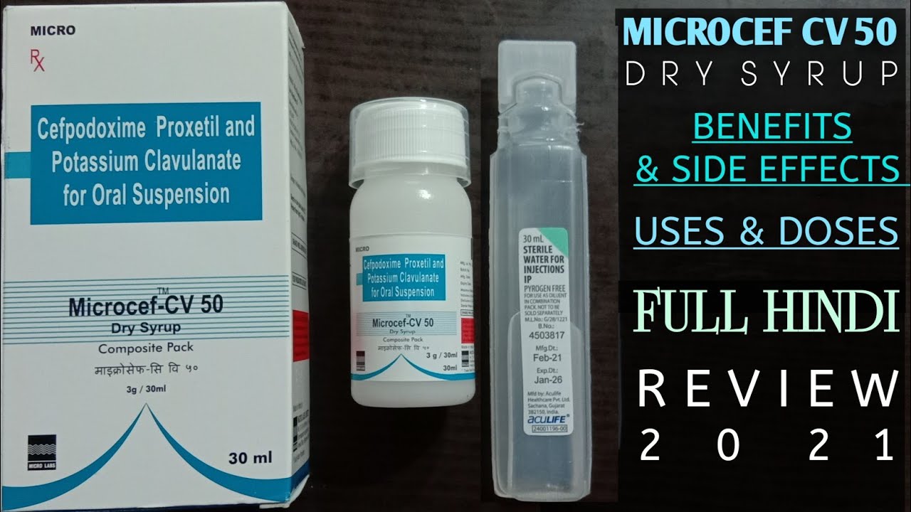 Microcef CV 50 Dry Syrup |Cefpodoxime Proxetil And Potassium ...