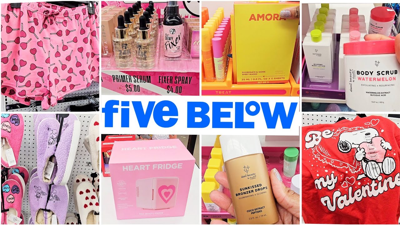 FIVE BELOW | NEW BEAUTY FINDS | VALENTINE'S DAY - YouTube