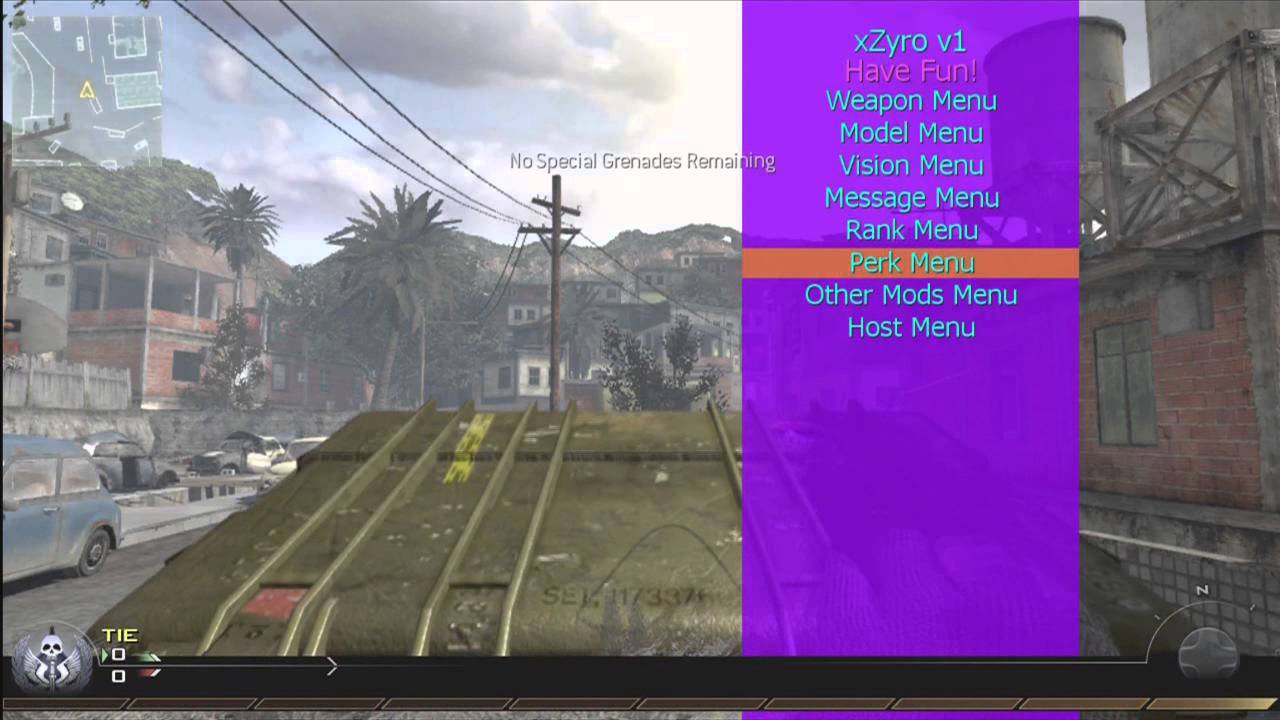 New MW2 all clent menu -- Zyro v1 - YouTube
