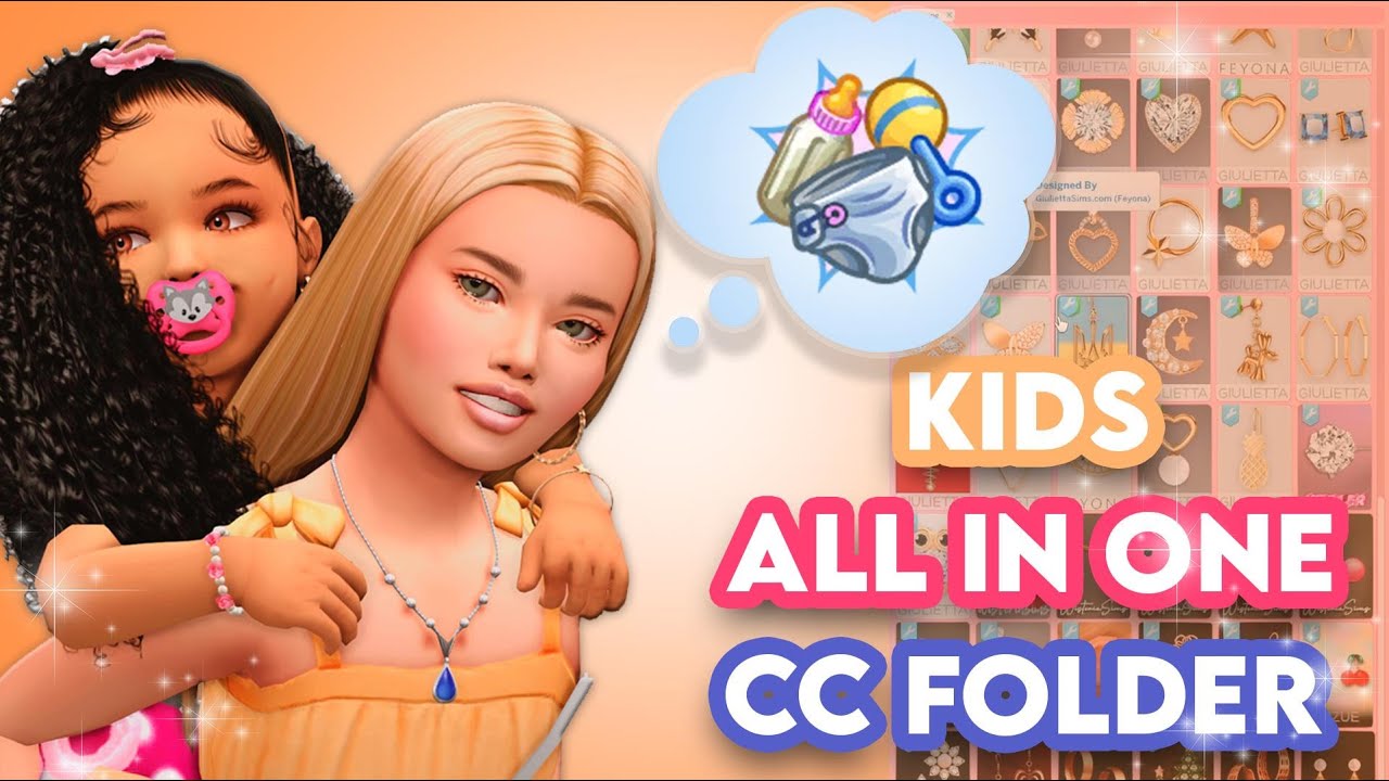 Sims 4| Kids All In One CC Folder 31.6GB (Infant - Child stages) - YouTube