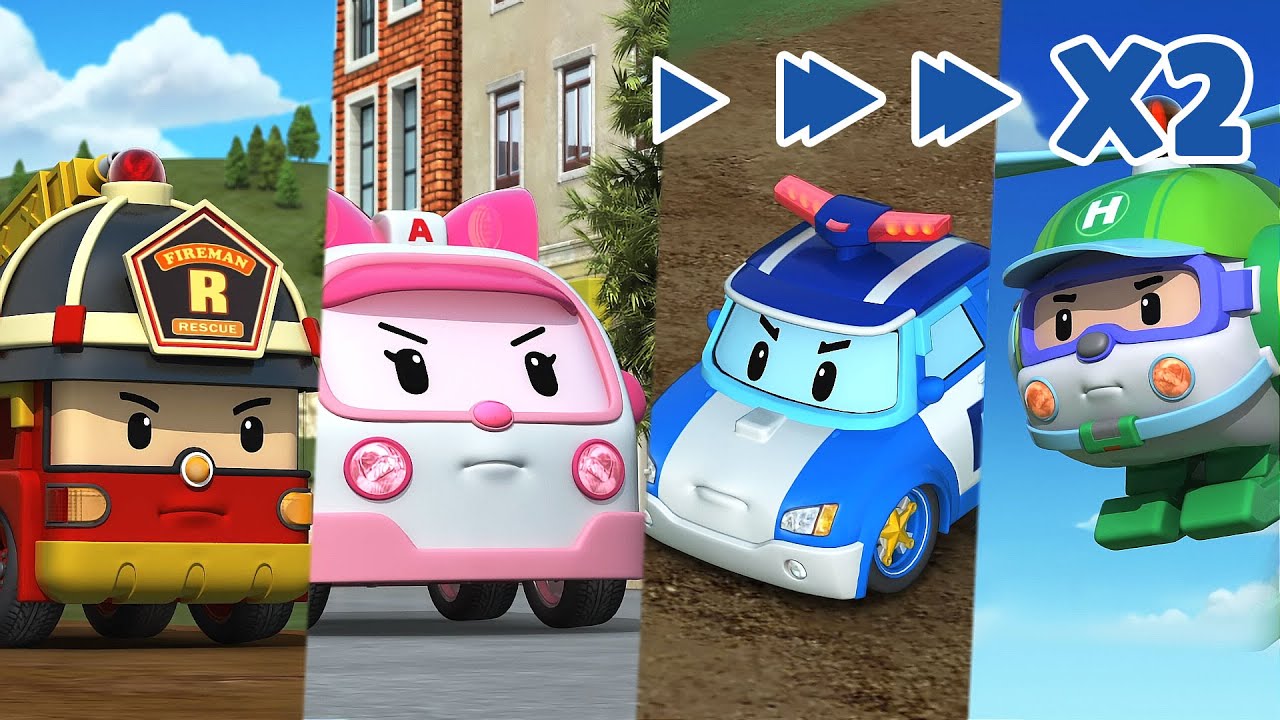 POLI Rescue Team Song│Car Song│2X Speed│0.5X Speed│Robocar POLI ...