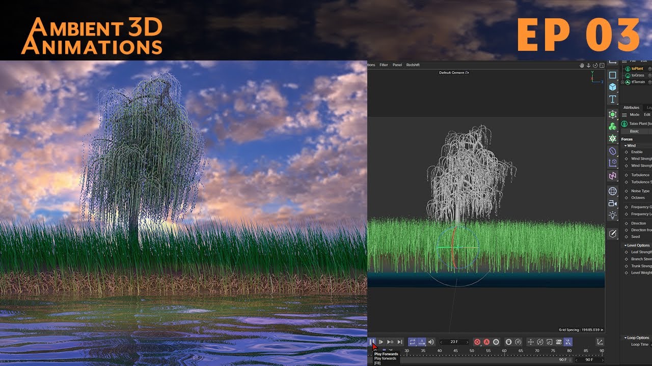 EP 03 Cinema 4D Willow Tree Tutorial for Pond Scene | Taiao toPlant ...