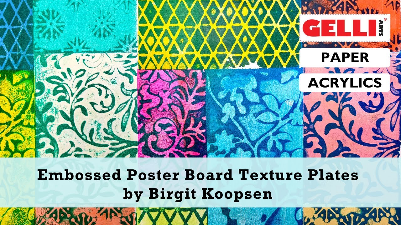 Embossed Poster Board Texture Plates with Gelli Arts® by Birgit Koopsen ...