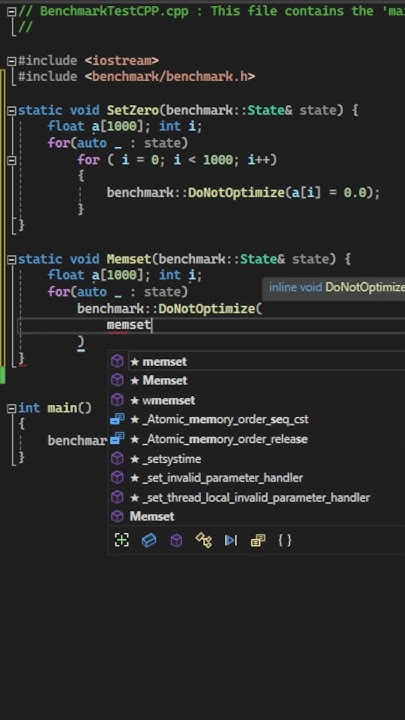 C Performance Optimization Memset Benchmark Cpp Codeoptimization Cppprogramming