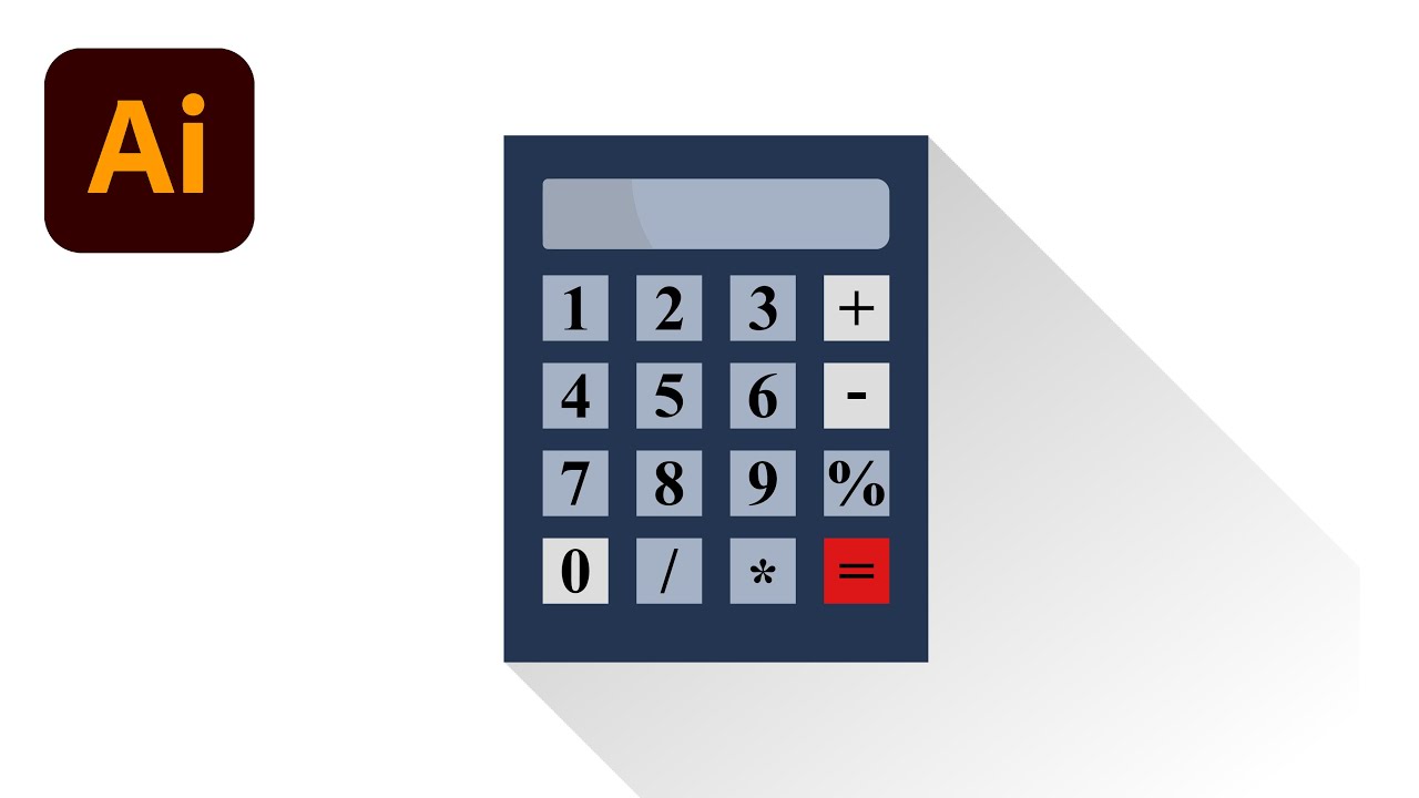CALCULATOR FLAT DESIGN || Adobe illustrator Tutorial 👌 - YouTube