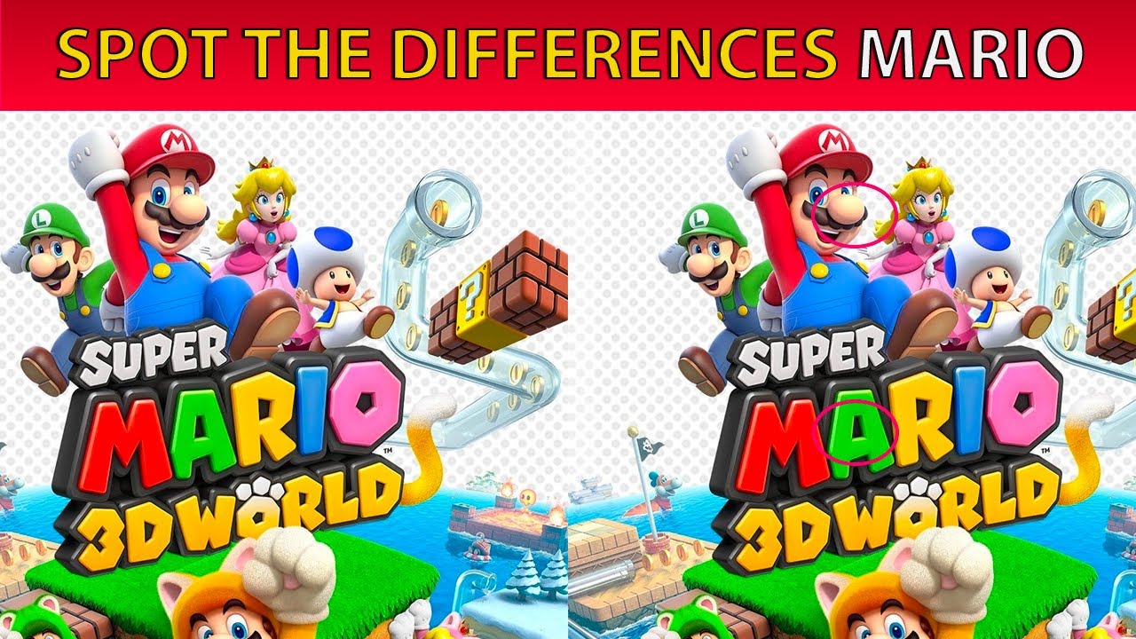 Spot the Differences: Super Mario Bros - YouTube