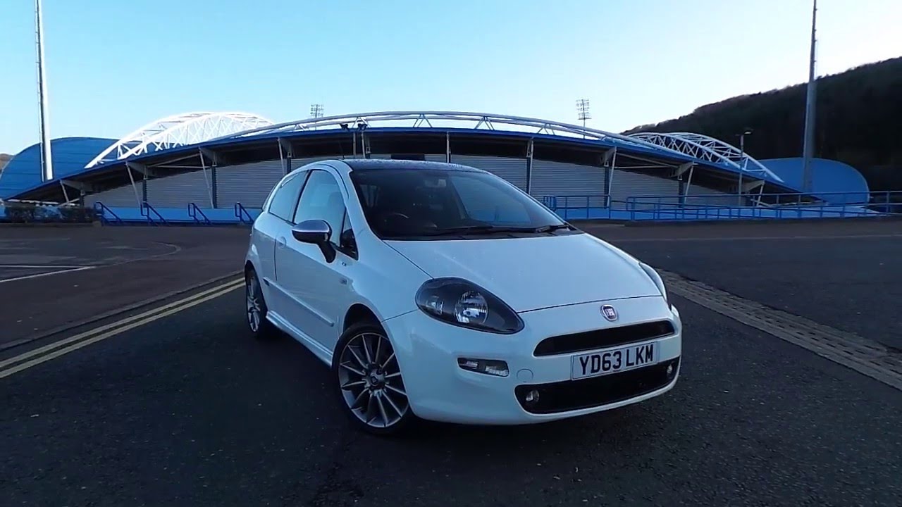 2013 63 Fiat Punto 1.4 Multiair Sporting 3dr In White - YouTube