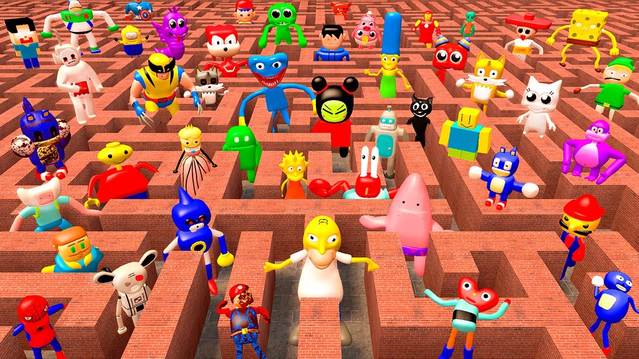 😵‍💫 BIG MAZE ALL NEW 3D SANIC CLONES MEMES MEGA PUNCH SPARTAN KICKING ...