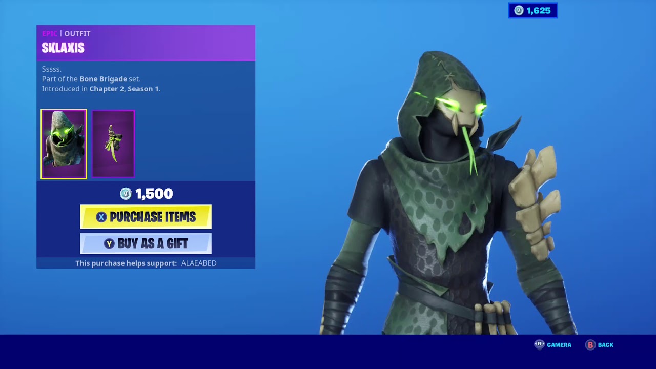 *NEW* SKLAXIS SKIN IN FORTNITE! - YouTube