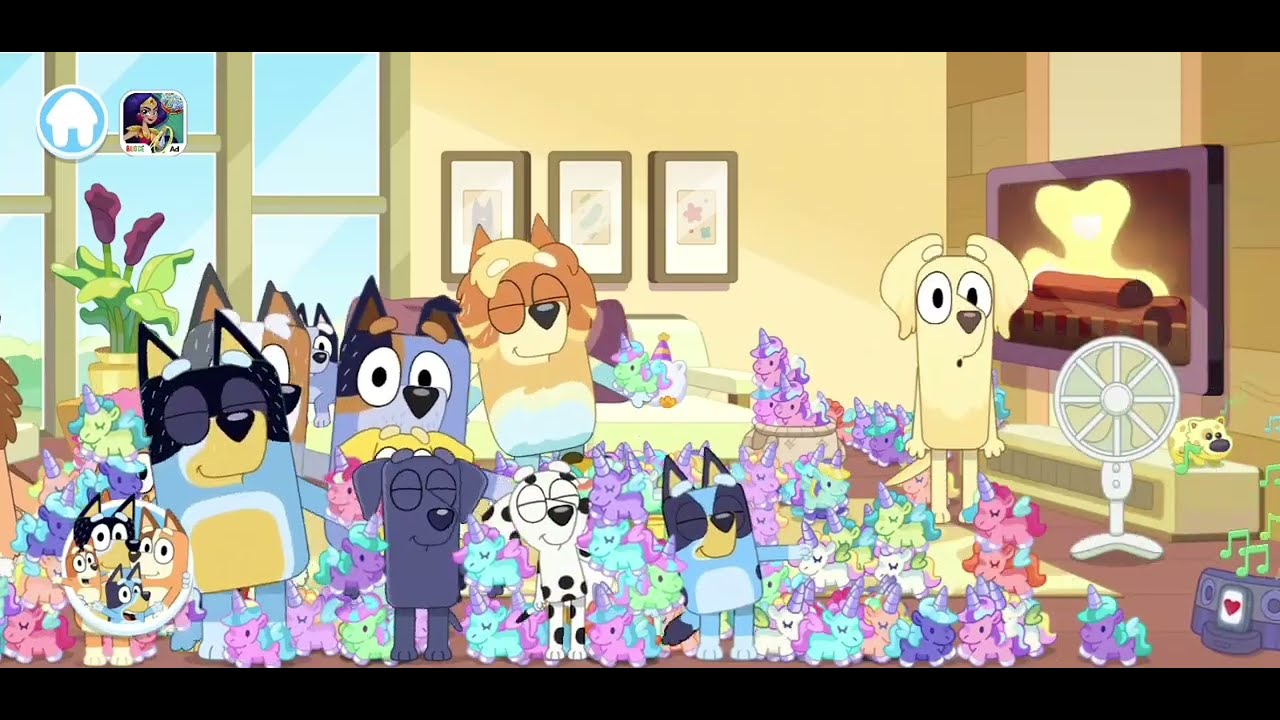 Let's Play Bluey! All Characters Unicorn Invasion at Uncle Stripe's ...