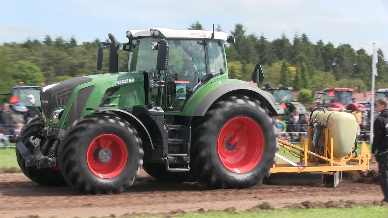 Fendt 828 Vario Preparing The Track For Some Tractor Pulling - YouTube