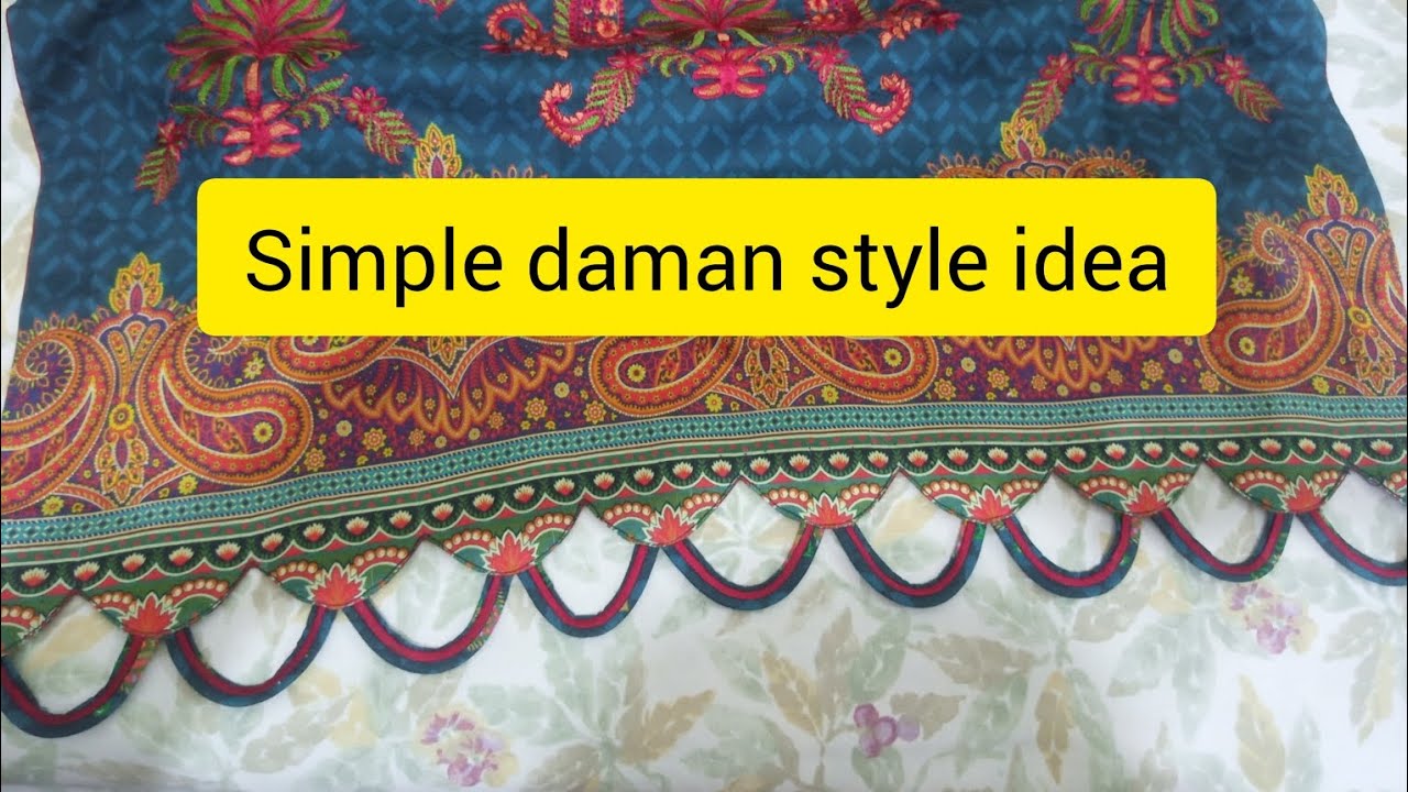 trending daman style design idea/stylish dress design #youtube - YouTube