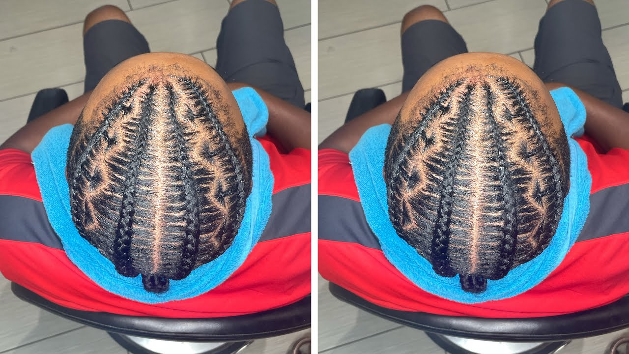 HOW TO: FREESTYLE MEN BRAIDS |STITCH BRAIDS - YouTube