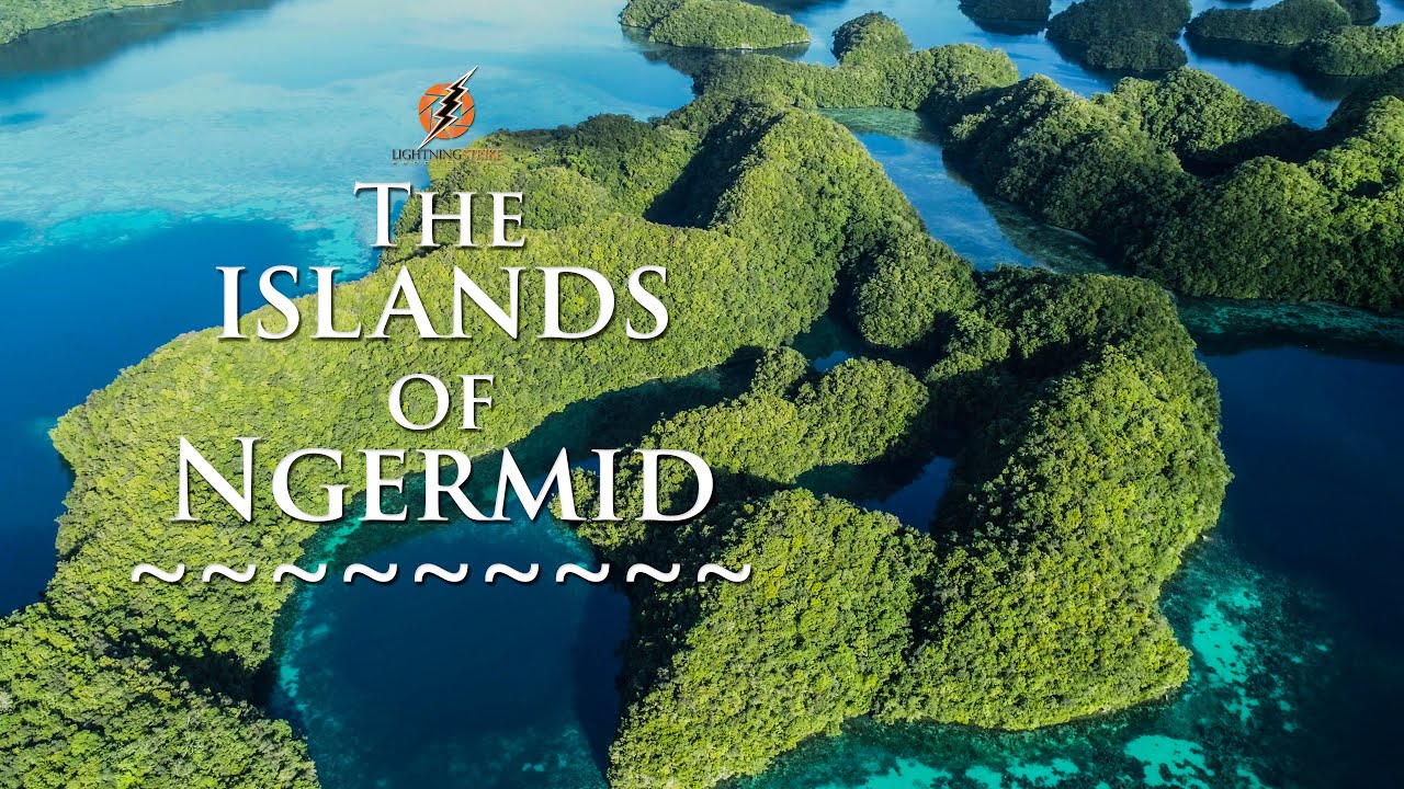 Ngermid at Dawn, the beauty of the Palau Rock Islands. Stock Footage ...