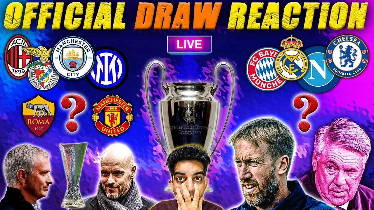 REAL MADRID vs CHELSEA AGAIN! LIVE UCL DRAW REACTION + UEL ...