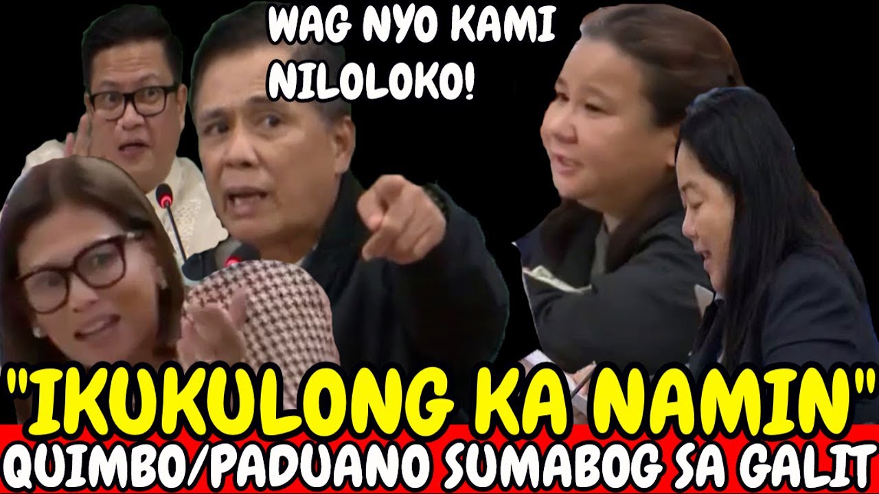 " IKUKULONG KA NAMIN " QUIMBO AT PADUANO SUMABOG ANG GALIT SA SIBUYAS ...
