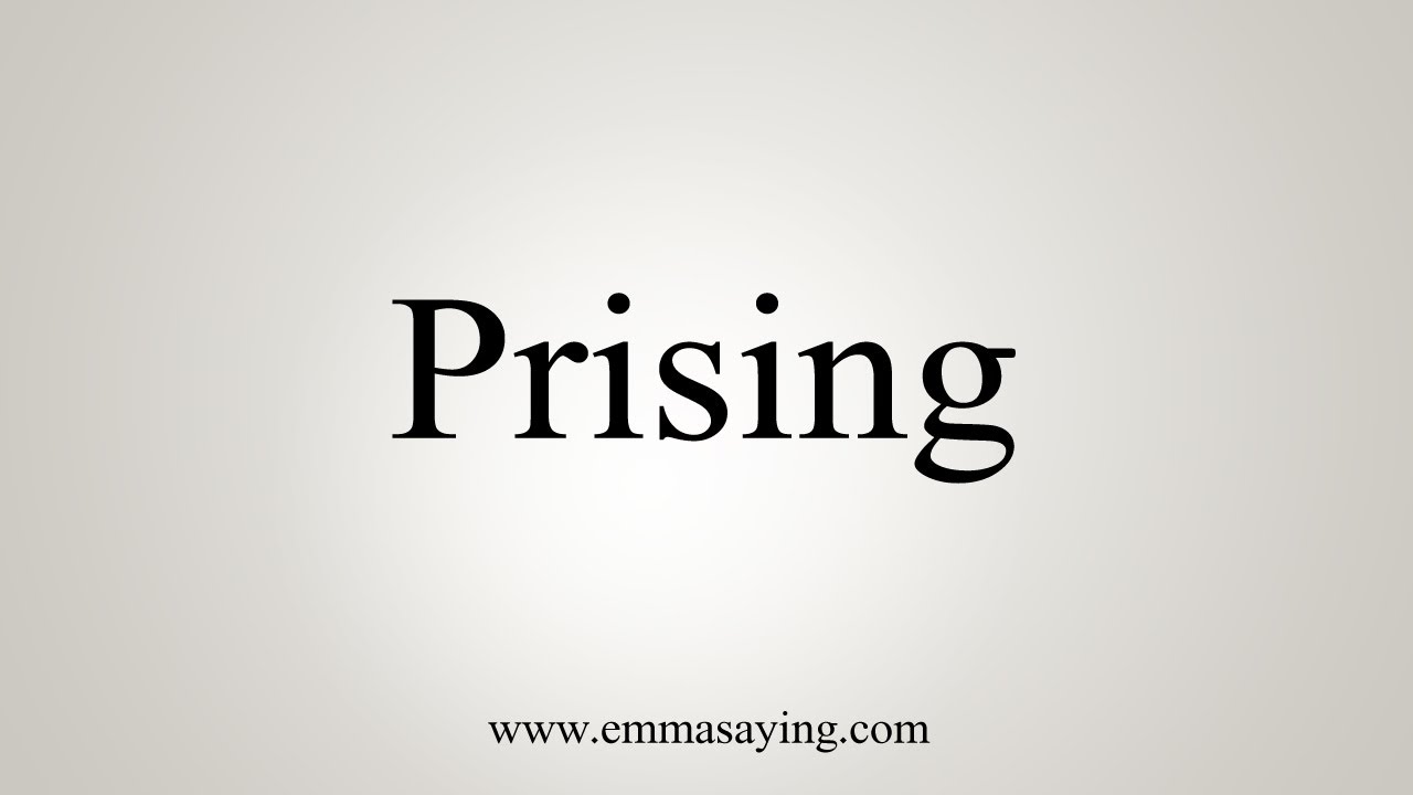 How To Say Prising - YouTube