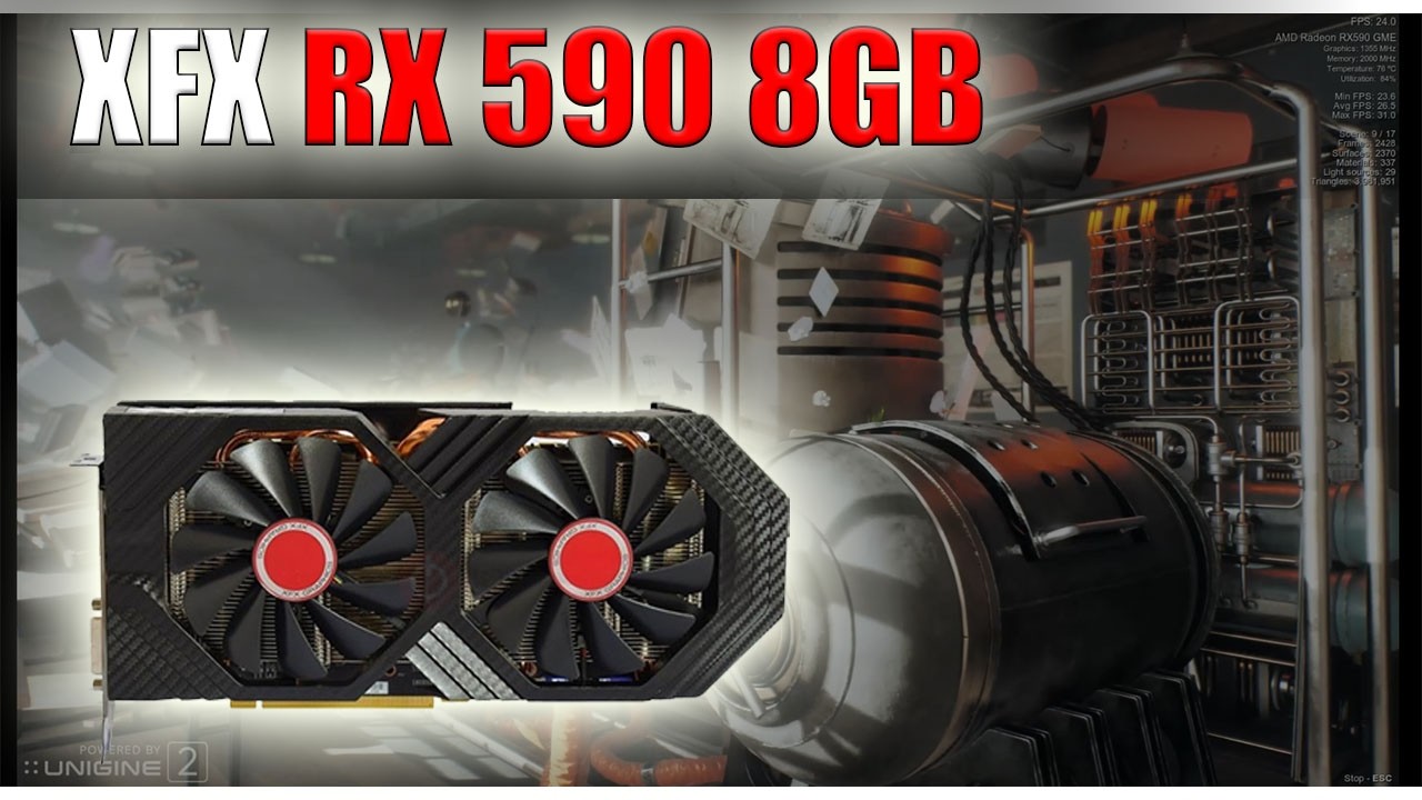XFX RX 590 8GB Superposition Benchmark - YouTube