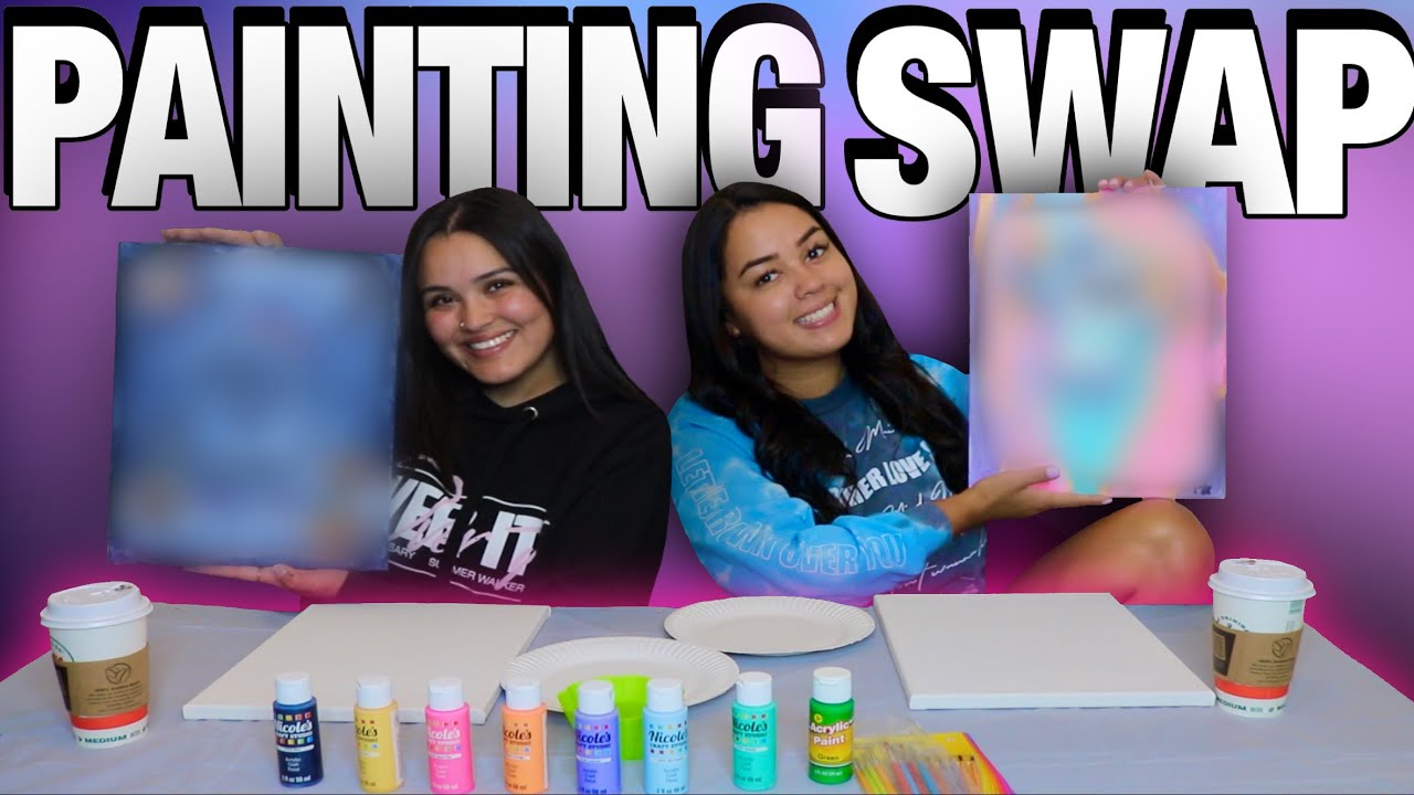 PAINTING SWAP CHALLENGE | Tiktok Trend | PENNY & SAM - YouTube