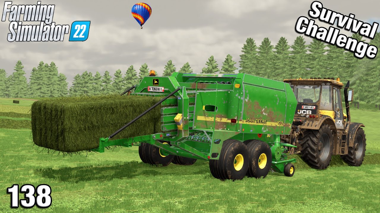 BALING THE NEW LAND AREA - Survival Challenge FS22 Calm Lands Ep 138 ...