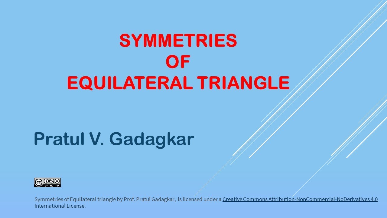 Lecture 1 - Symmetries of Equilateral triangles - YouTube