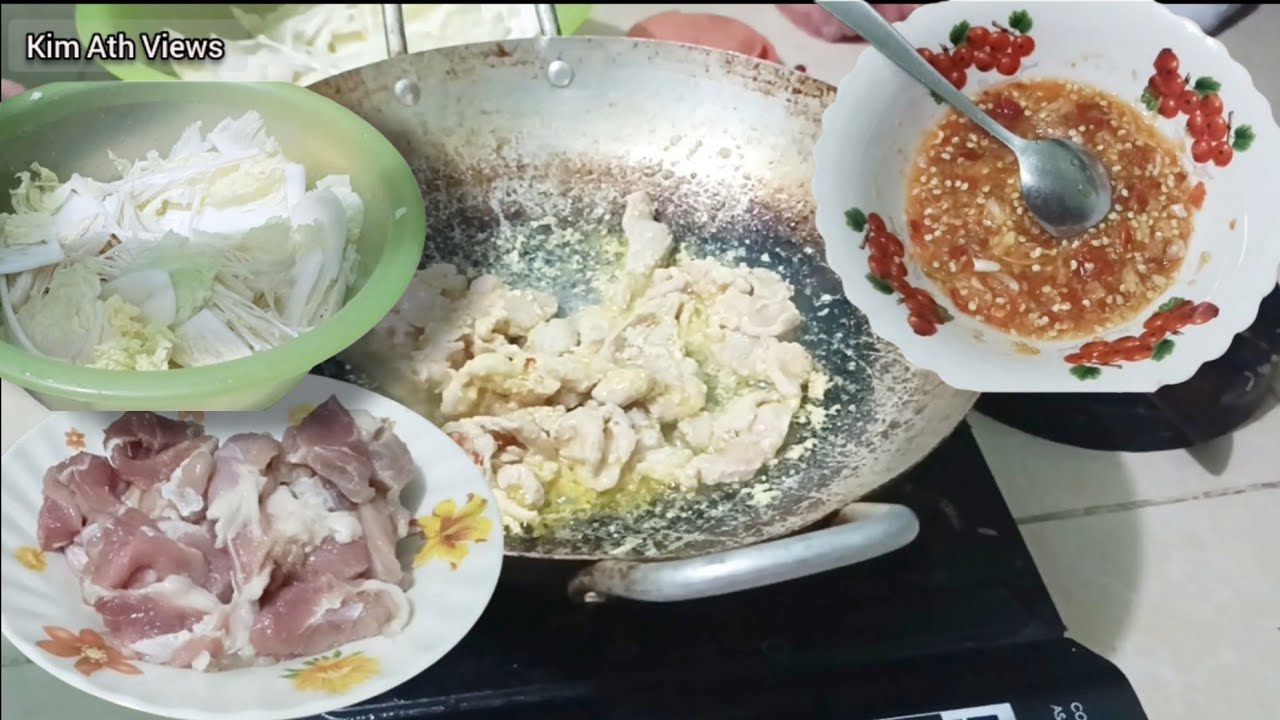 Ep.22: Cooking | Make a family Kor kech Food Khmer or Cow up mountain ...