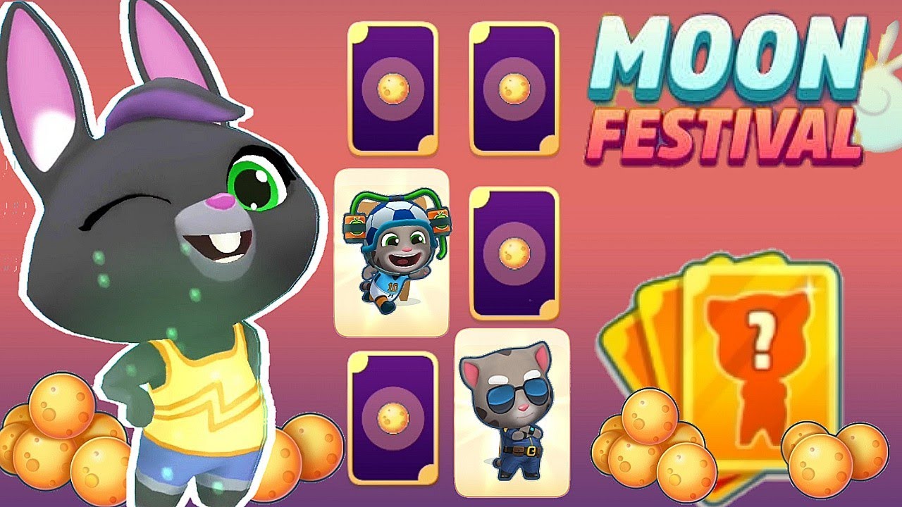 Talking Tom Gold Run Moon Festival event Lucky Cards Officer Tom ...